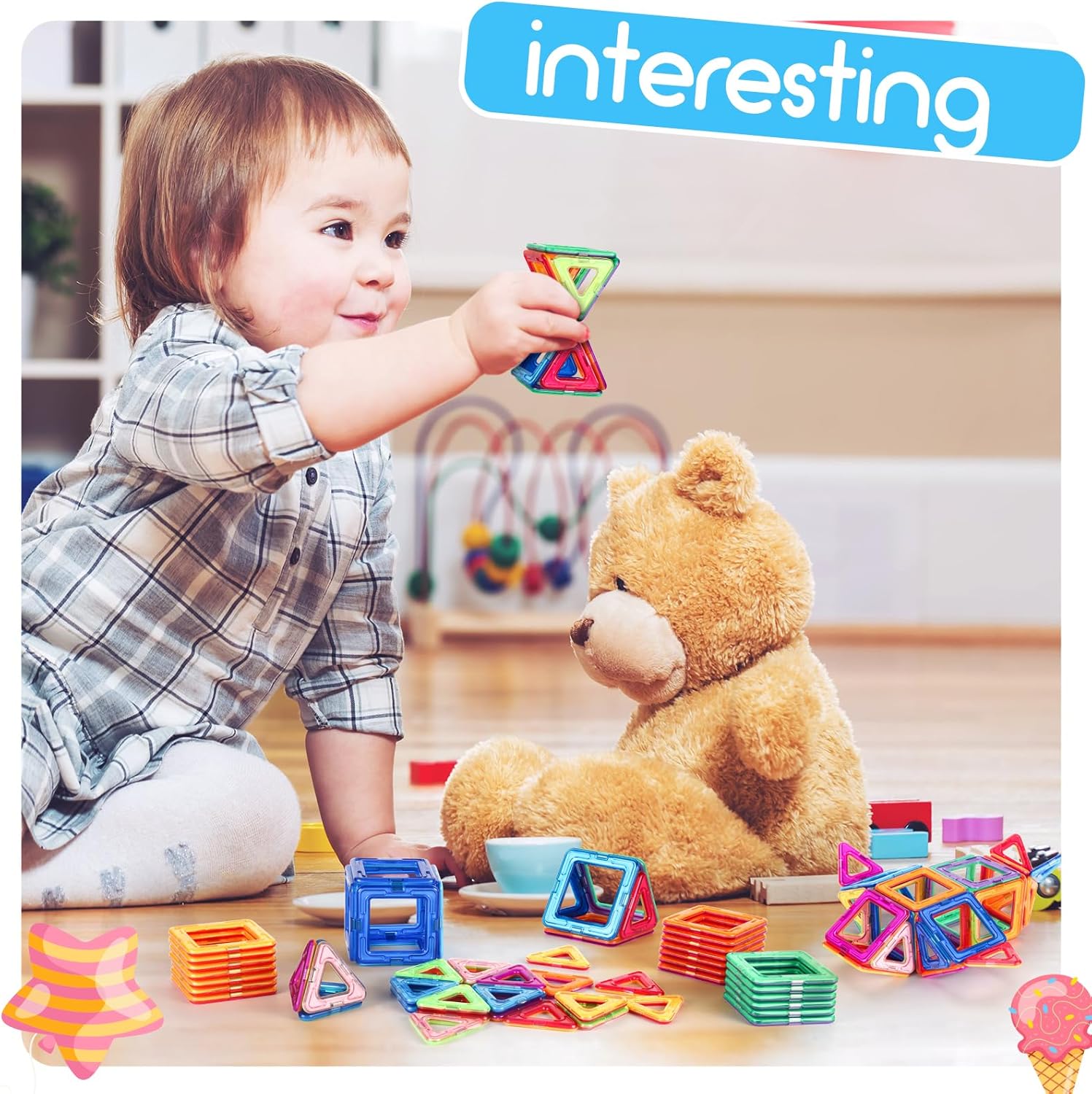 Magnetic Building Blocks for Kids – STEM Construction Toy for Creative